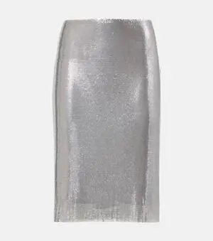 Versace Chainmail Pencil Skirt - Silver