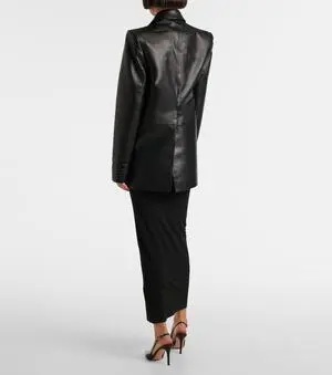 Alex Perry Oversized Leather Blazer