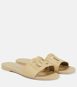 Dolce & Gabbana Dolce&Gabbana DG Rubber Slides Beige