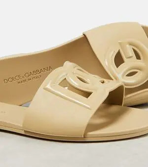 Dolce & Gabbana Dg Rubber Slides - Beige