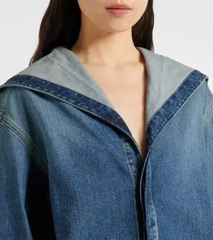 Alaïa Hooded Denim Shirt