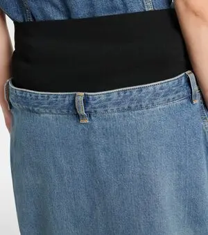 Alaïa Denim Maxi Skirt