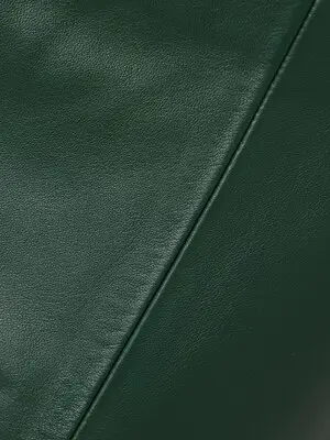 ST. AGNI Paneled Leather Straight-leg Trousers
