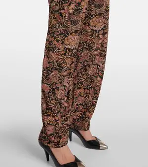 MARANT ETOILE Zahera" Printed Straight Leg Trousers - Multicoloured