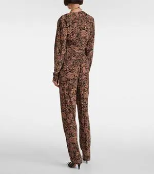 MARANT ETOILE Zahera" Printed Straight Leg Trousers - Multicoloured