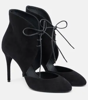 Alaïa Suede Lace-up Pumps