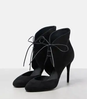 Alaïa Suede Lace-up Pumps