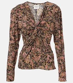 MARANT ETOILE Printed Viscose Top - Multicoloured