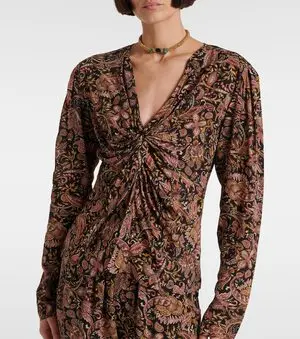MARANT ETOILE Printed Viscose Top - Multicoloured