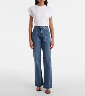 AGOLDE Leena Mid-rise Straight Jeans In Placebo