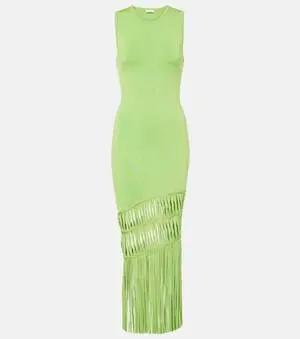 Simkhai Brookes Fringed Maxi Dress - Burgundy