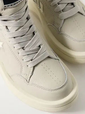 Rick Owens X Converse Turbowpn Textured-leather High-top Sneakers