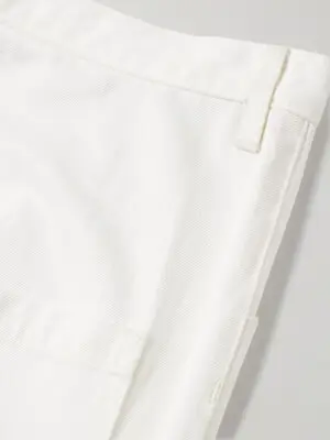 NILI LOTAN Shon Cotton-blend Twill Tapered Cargo Pants - Neutrals