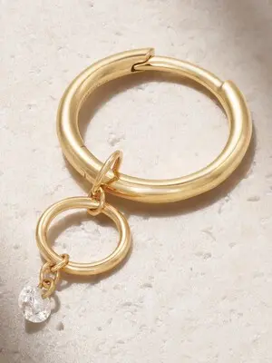 PERSEE 18-karat Diamond Single Hoop Earring