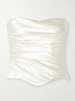 DANIELLE FRANKEL Demi Strapless Bustier Top - Neutrals