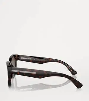 Prada Acetate Rectangular Sunglasses - Brown