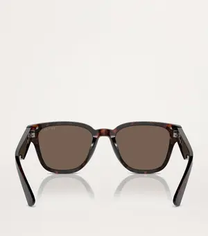Prada Acetate Rectangular Sunglasses - Brown