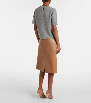 Velvet By Graham & Spencer Embellished Alpaca And Wool-blend Top