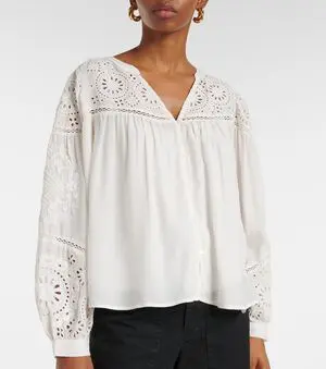 Velvet By Graham & Spencer Libby Open-knit Blouse - Beige