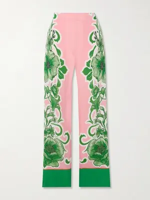 Borgo De Nor Havana Floral-print Crepe Straight-leg Trousers - Multi