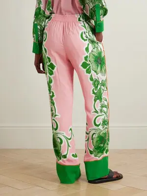 Borgo De Nor Havana Floral-print Crepe Straight-leg Trousers - Multi