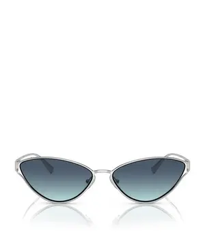 Tiffany & Co. Cat Eye Metal Sunglasses - Silver