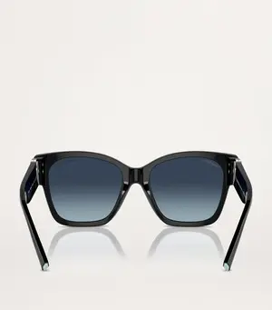 Tiffany & Co. Acetate Square Oversized Sunglasses - Black