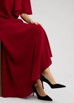 STUART WEITZMAN Suede Pointed Toe Pumps