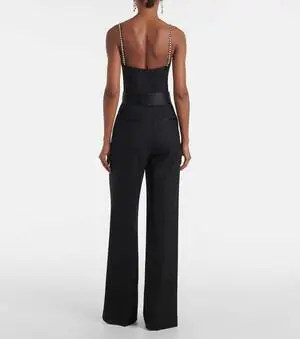 Rebecca Vallance Eclipse Wide-leg Wool Blend Trousers