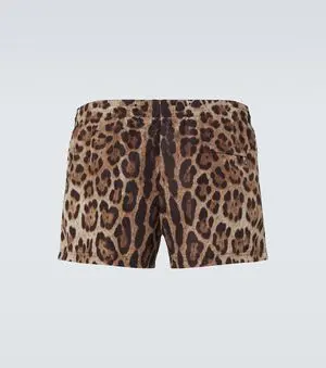 Dolce & Gabbana Leopard-print Swim Trunks