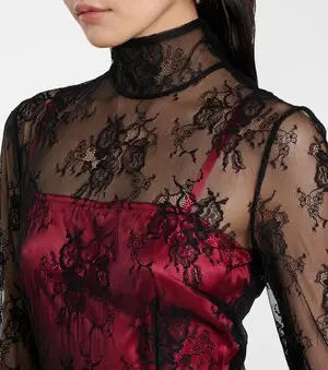 Dolce & Gabbana Floral Lace Midi Dress