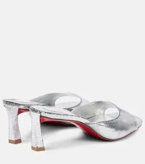 CHRISTIAN LOUBOUTIN Condora 55 Metallic Leather Mules