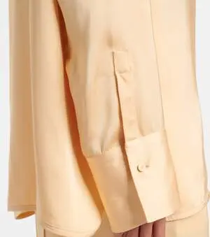 JIL SANDER Bow Detail Satin Blouse