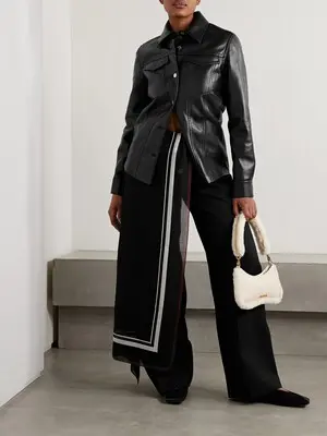 Nanushka Rocio Leather And Faux Leather Jacket