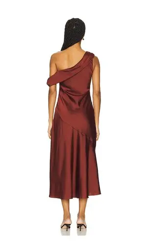 Astr The Label Orissa One-shoulder Midi Dress