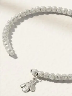 Carolina Bucci 18-karat White Beaded Bracelet With Florentine Finish