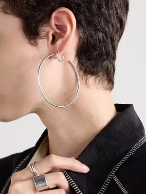 JENNIFER FISHER Thread Huggie Hoop Earrings