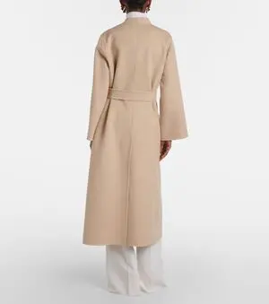Max Mara Vezzoso Camel Hair Wrap Coat - Beige