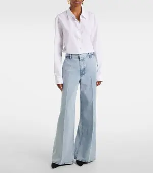 FRAME High-rise Wide-leg Jeans