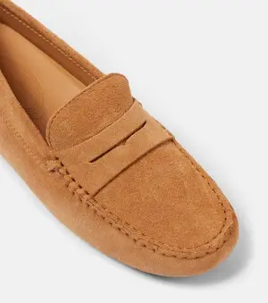 TOD'S Gommino Suede Driving Shoes - Brown