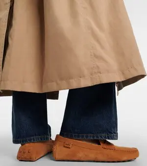 TOD'S Gommino Suede Driving Shoes - Brown