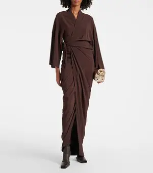 Rick Owens Satin Wrap Gown