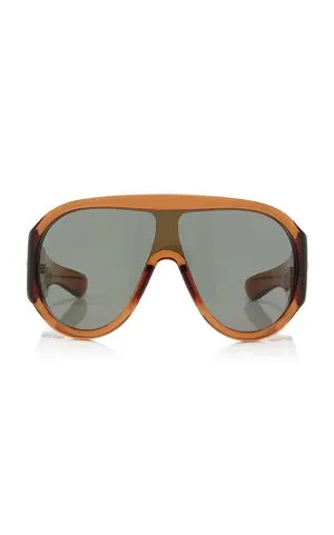 Bottega Veneta Ribbon Mask-frame Sunglasses - Brown