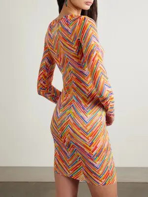 Missoni Printed Stretch-tulle Mini Dress