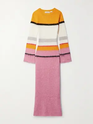 ZANKOV Matilda Striped Brushed Knitted Maxi Dress