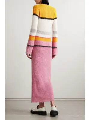 ZANKOV Matilda Striped Brushed Knitted Maxi Dress