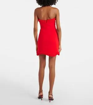 Simkhai Saskia Strapless Crepe Mini Dress