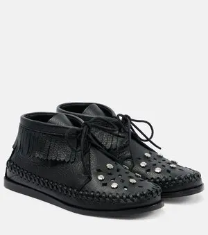Isabel Marant Étoile Erkee Leather Moccasins - Black