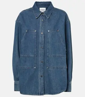 MARANT ETOILE Okely Denim Overshirt - Blue
