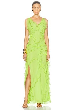 Rachel Gilbert Cedar Gown - Lime